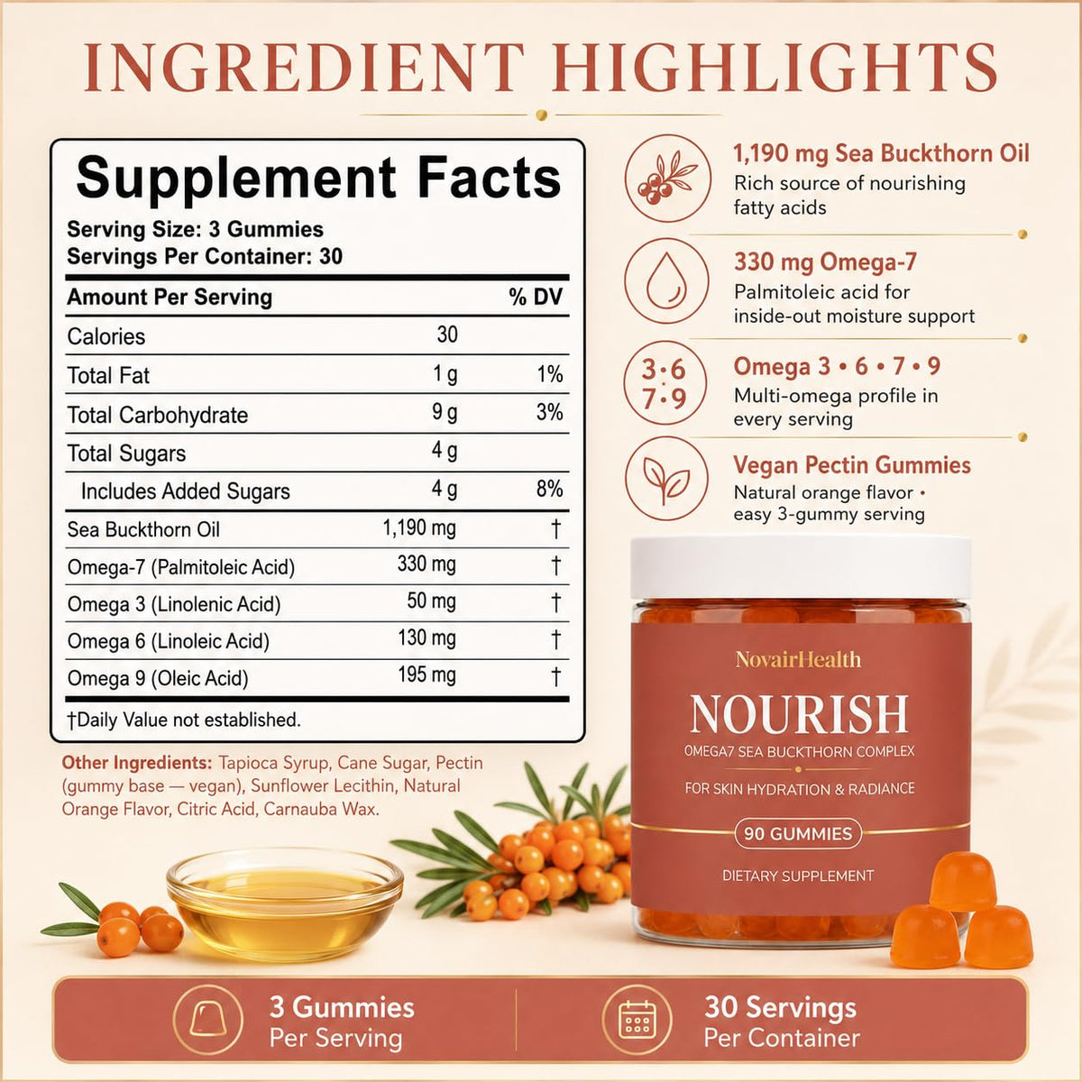 Delicious gummies for feminine vitality
