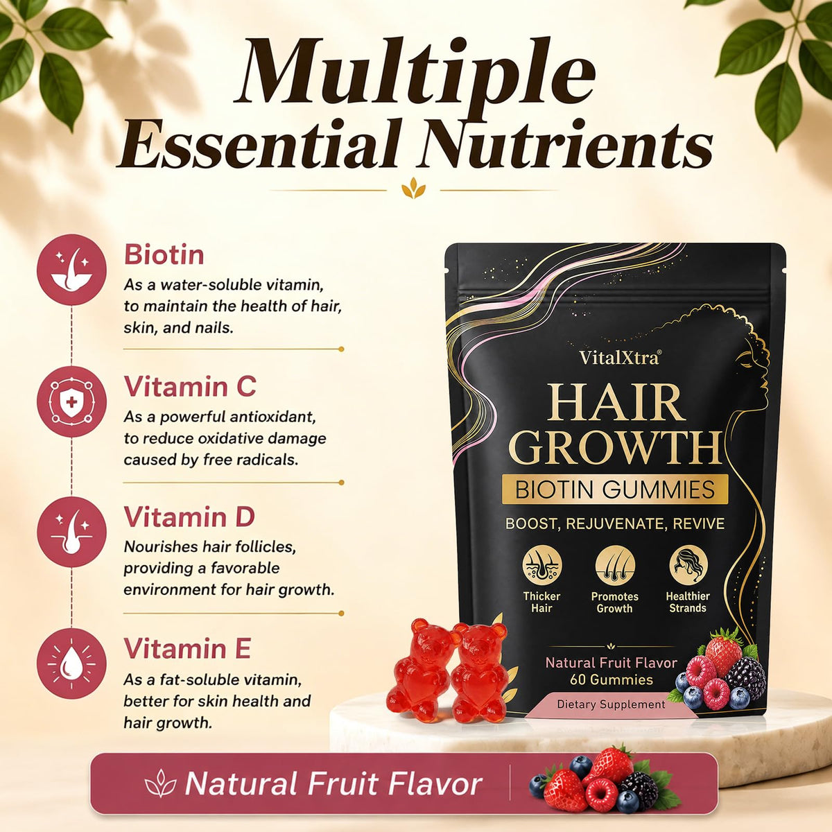 Delicious gummies for hair wellness