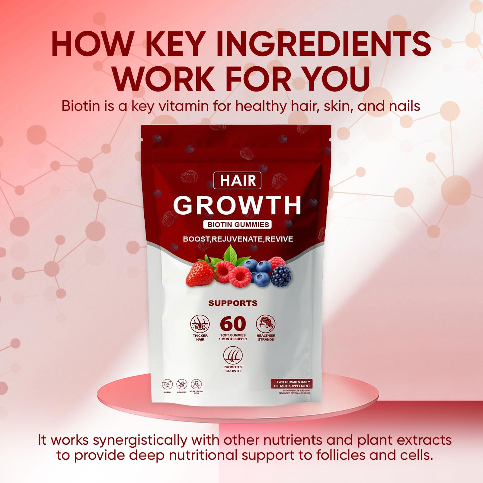 Delicious gummies for healthy hair