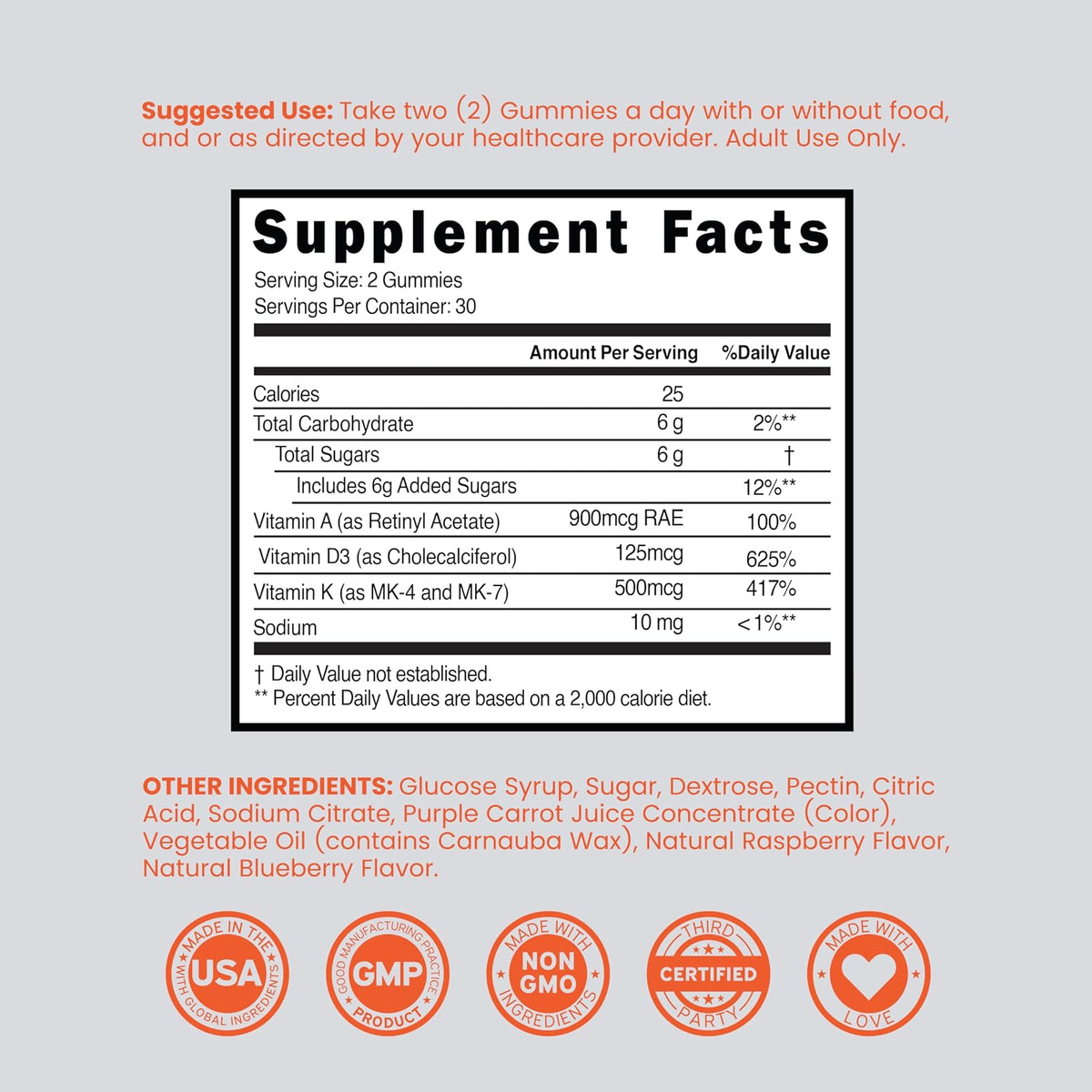 Delicious gummies for vitamin D intake