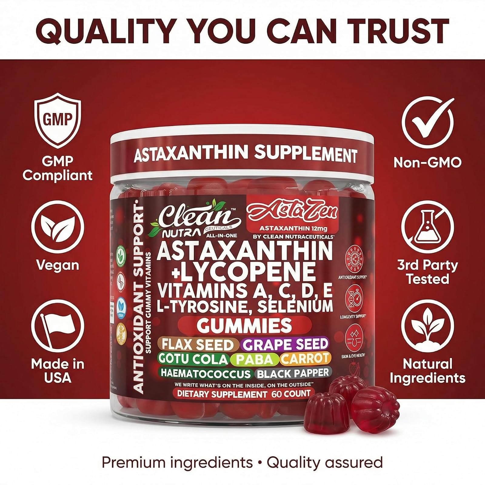 Delicious gummies with astaxanthin benefits