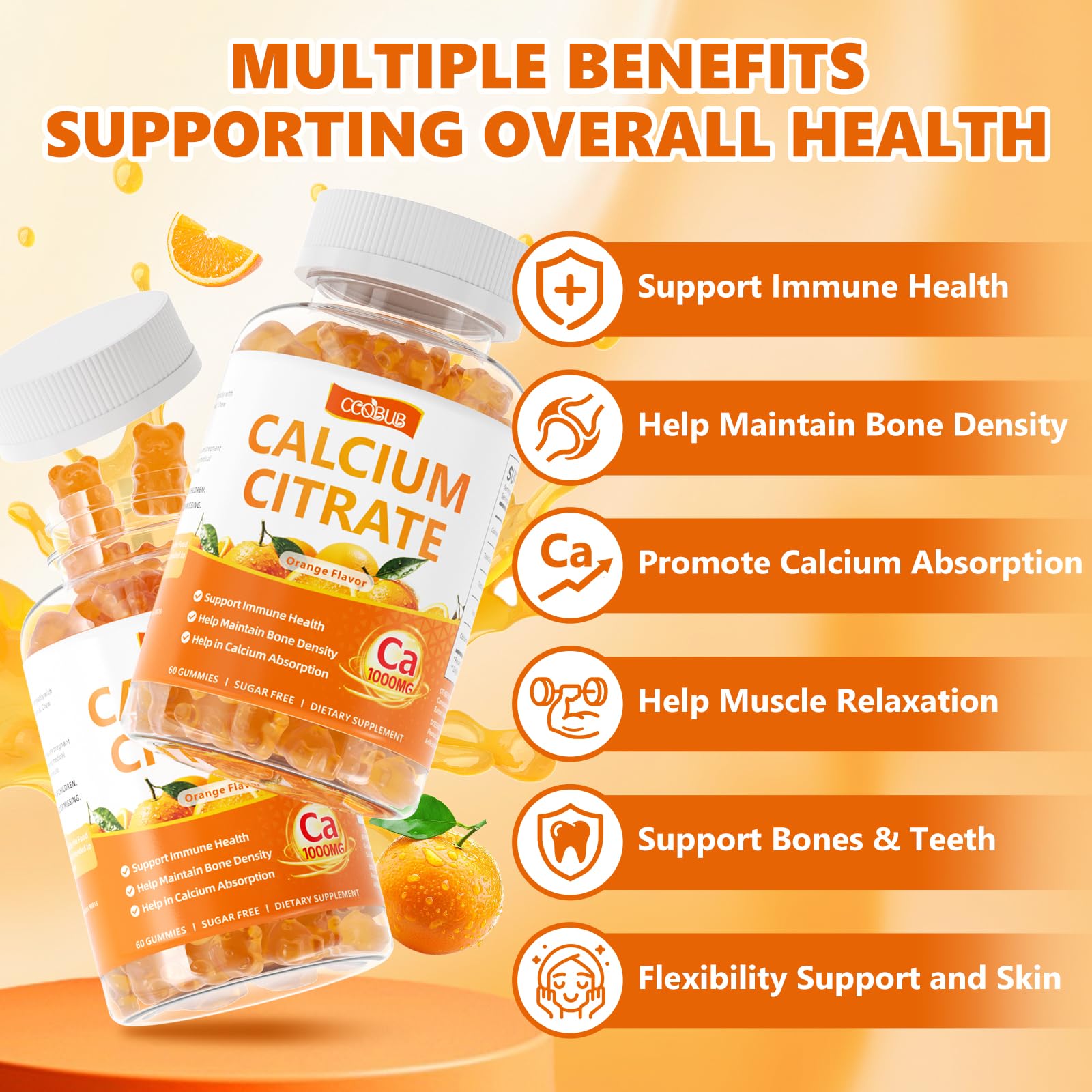 Delicious gummies with essential Calcium