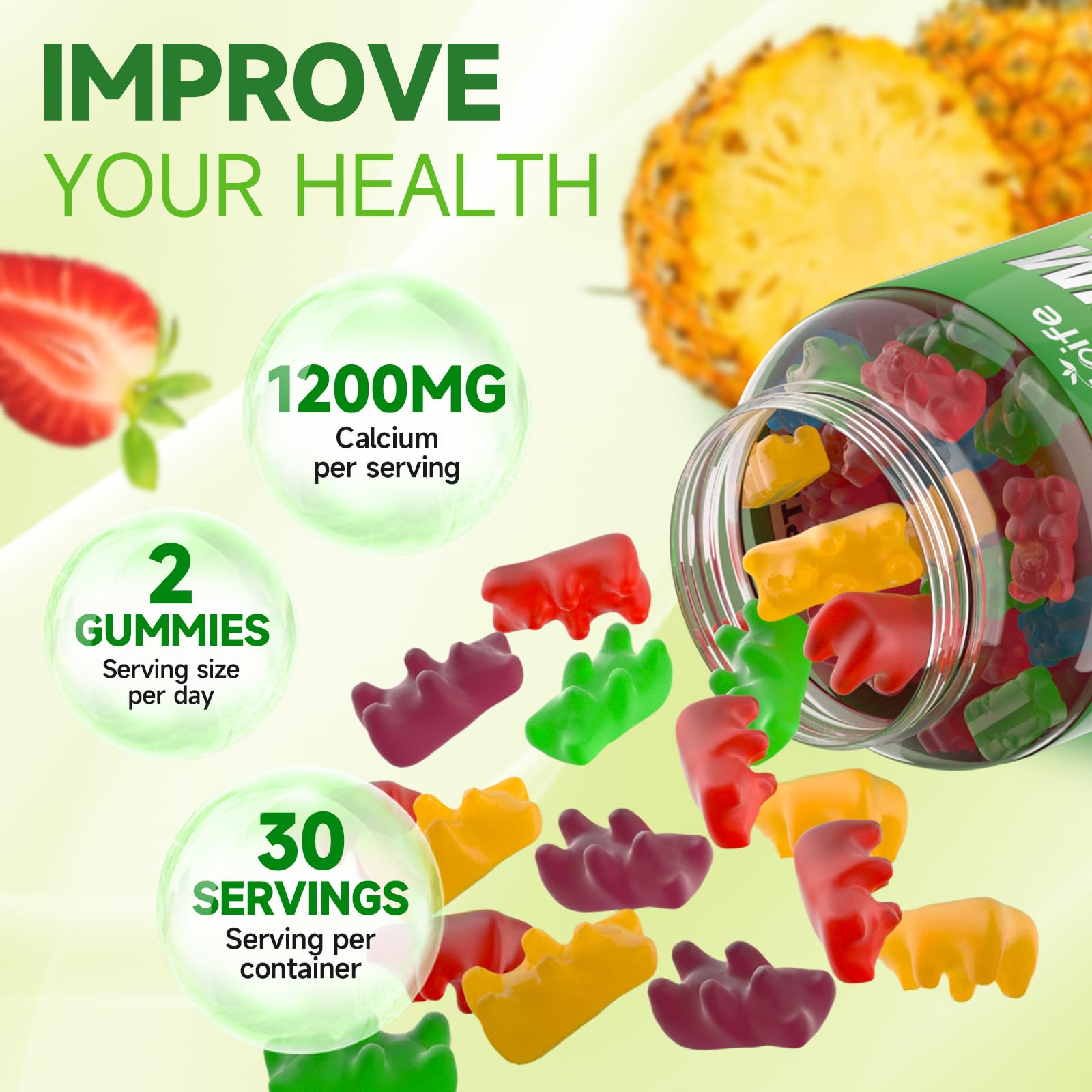 Delicious gummy calcium for daily intake