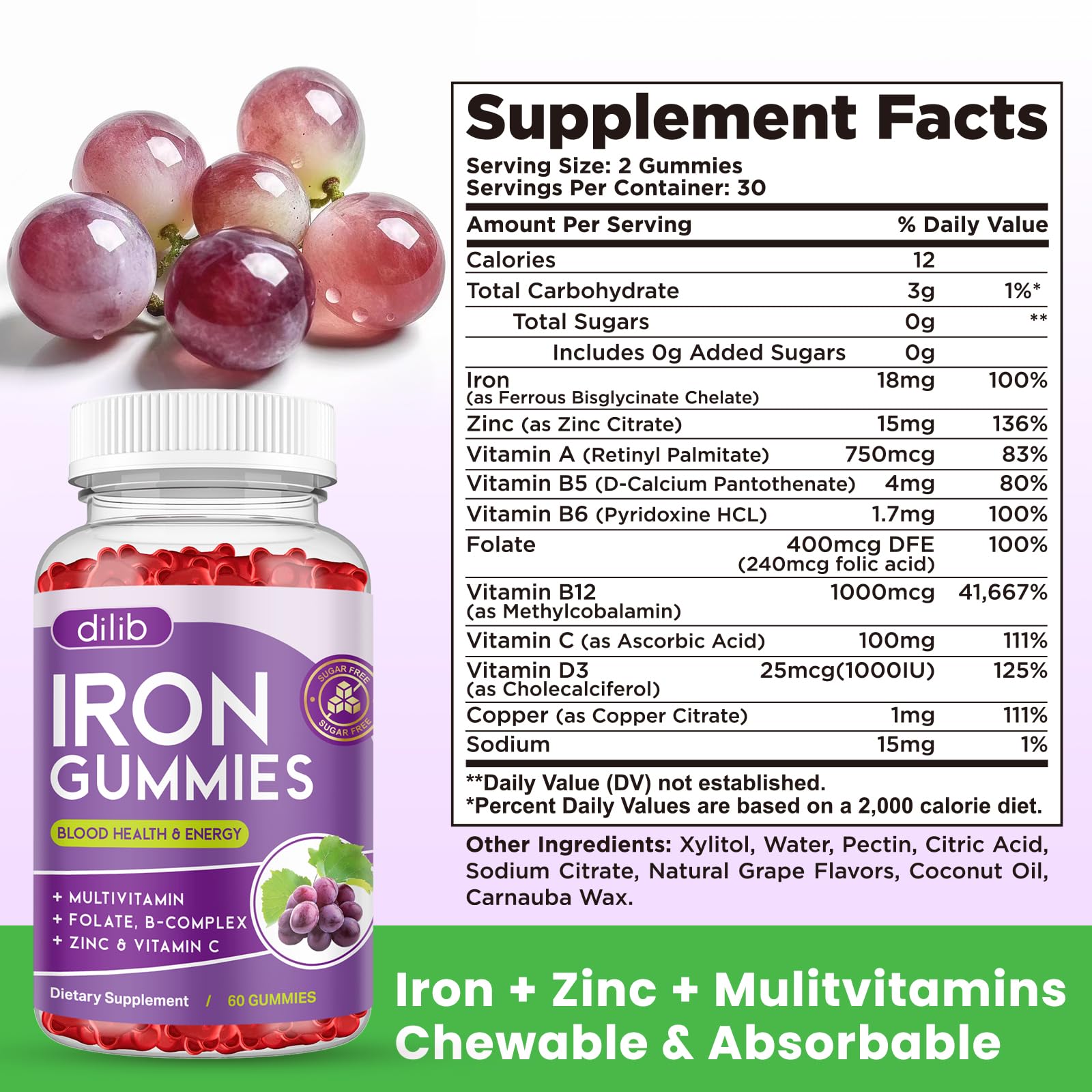 Delicious gummy multivitamin for men