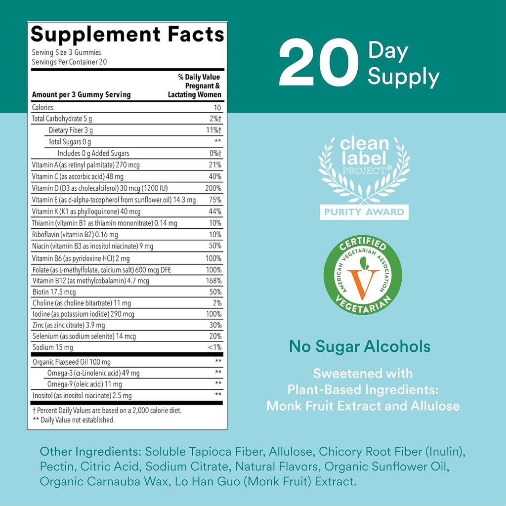 delicious gummy prenatal dha supplement