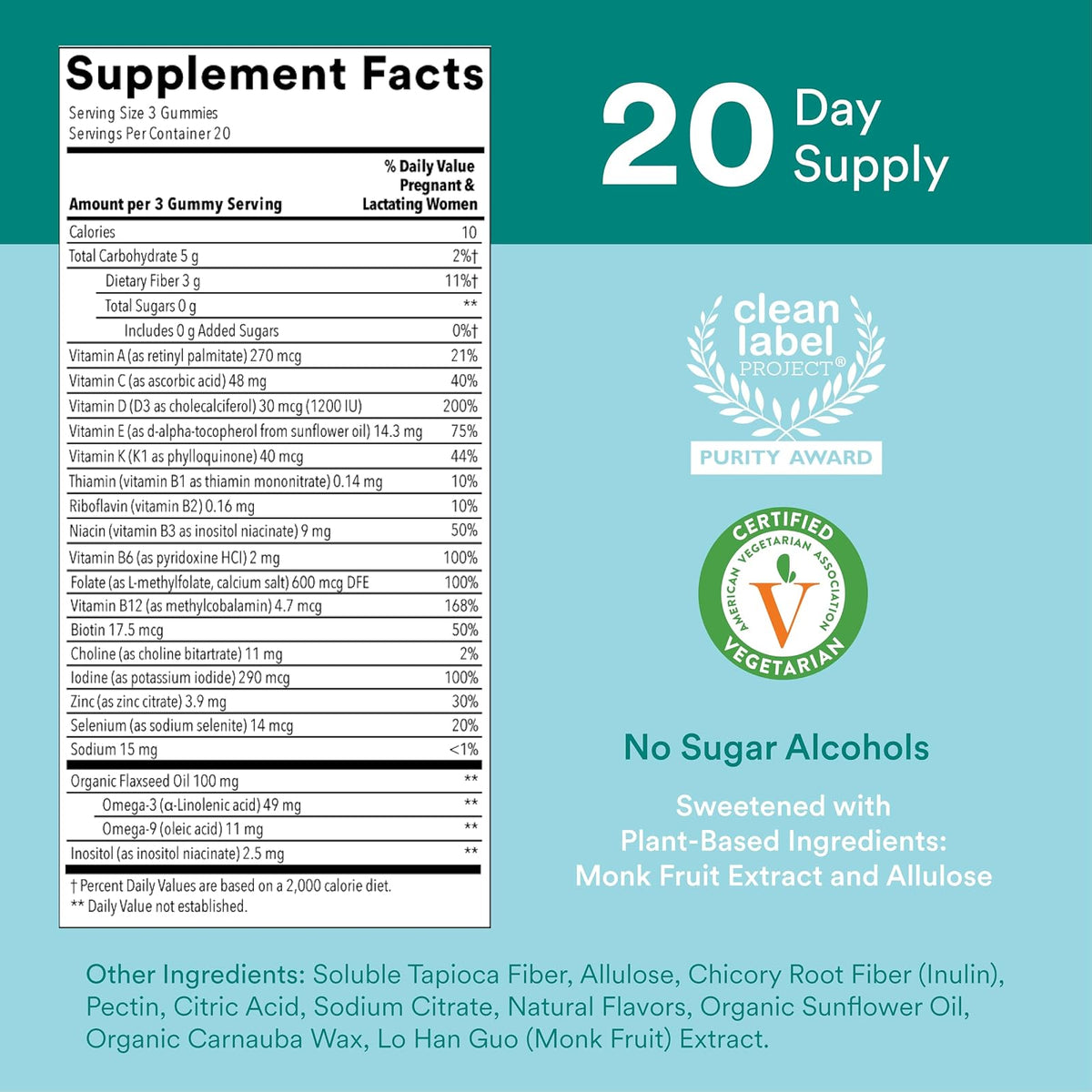 delicious gummy prenatal dha supplement