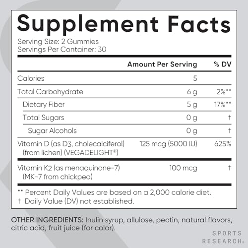 delicious gummy vitamin D3 K2