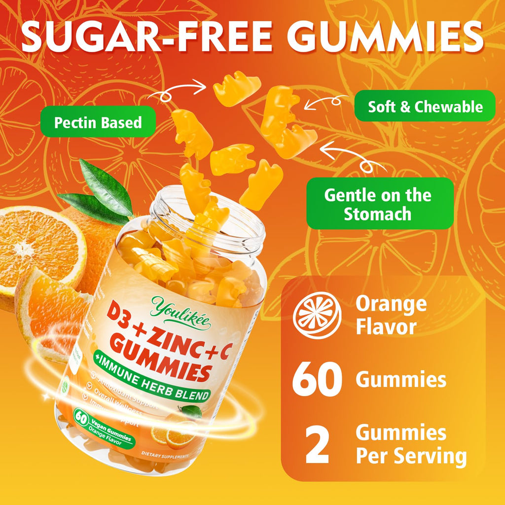 Delicious gummy vitamins for easy intake