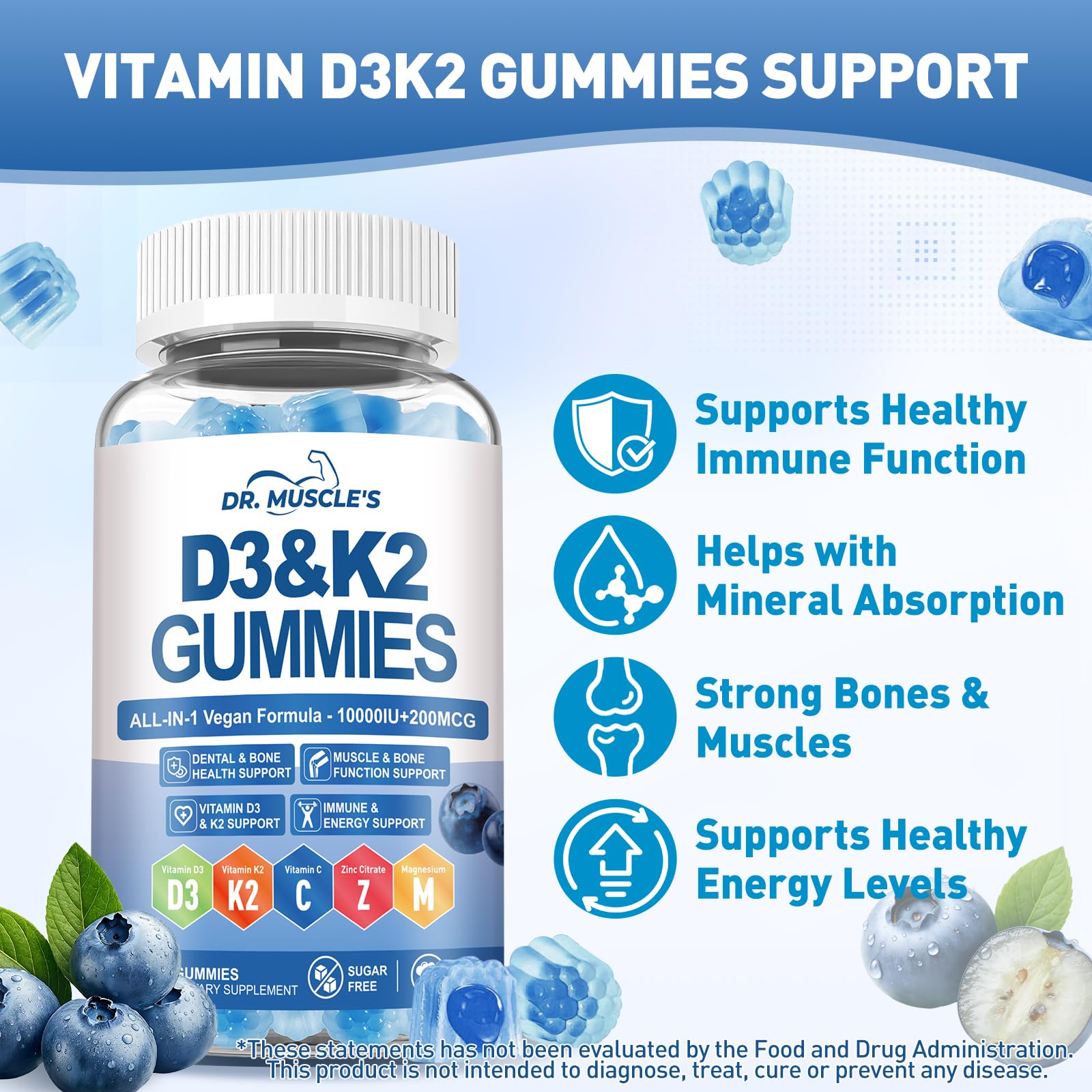 Delicious gummy vitamins for immunity