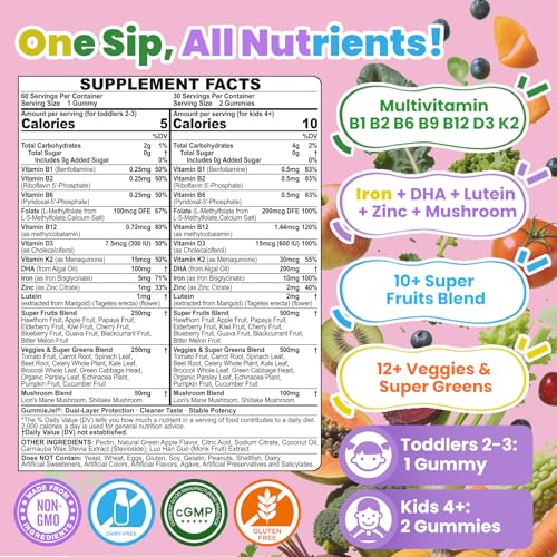 Delicious gummy vitamins for kids