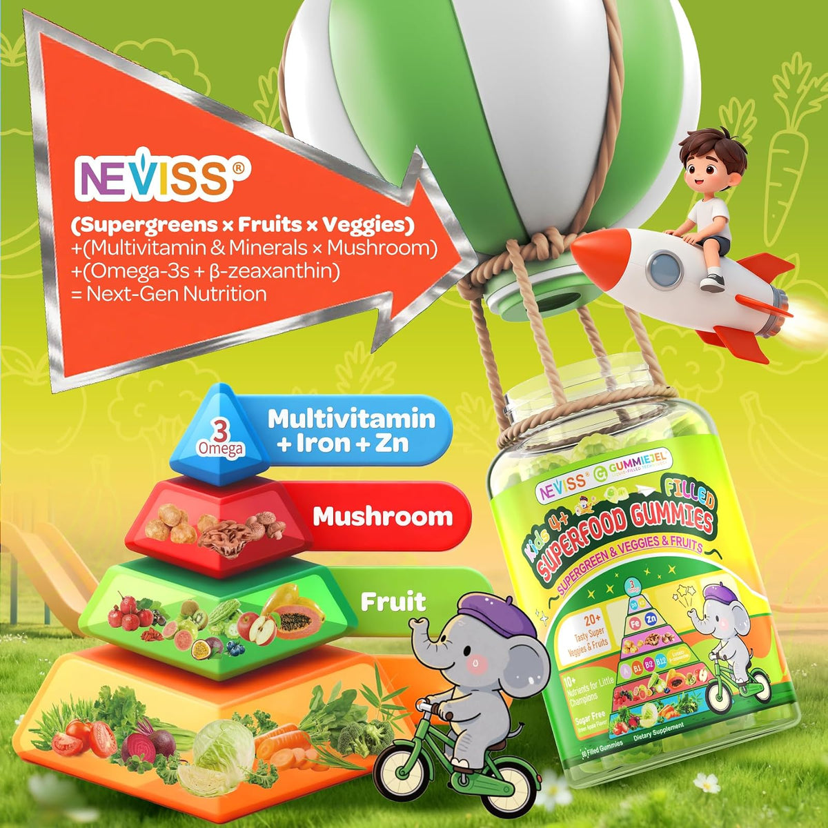 Delicious gummy vitamins for kids