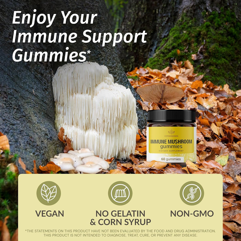delicious HERBAMAMA mushroom gummies