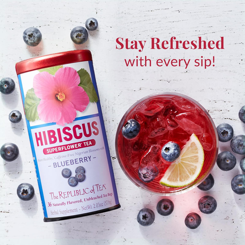 Delicious hibiscus blueberry infusion