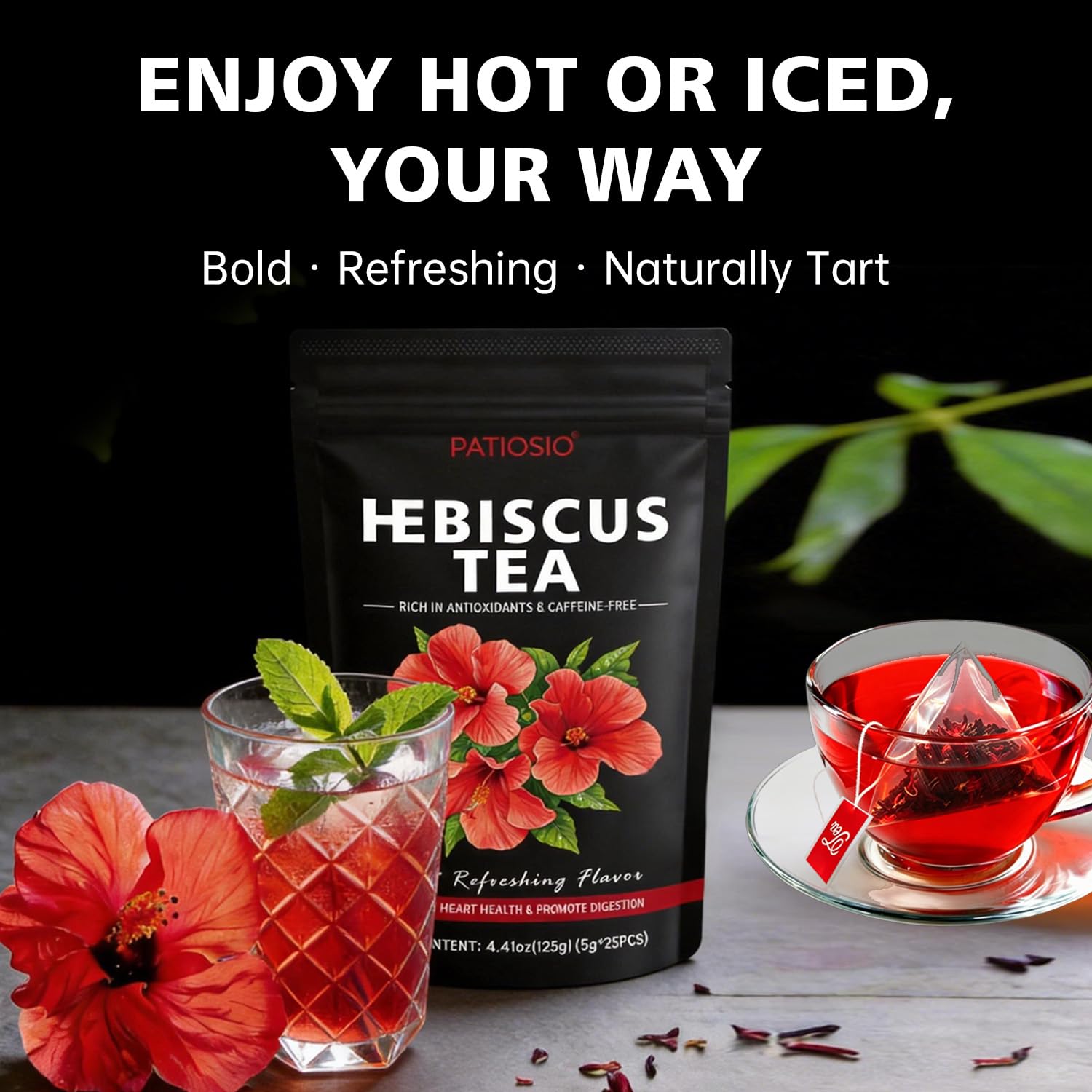 delicious hibiscus tea for iced drinks