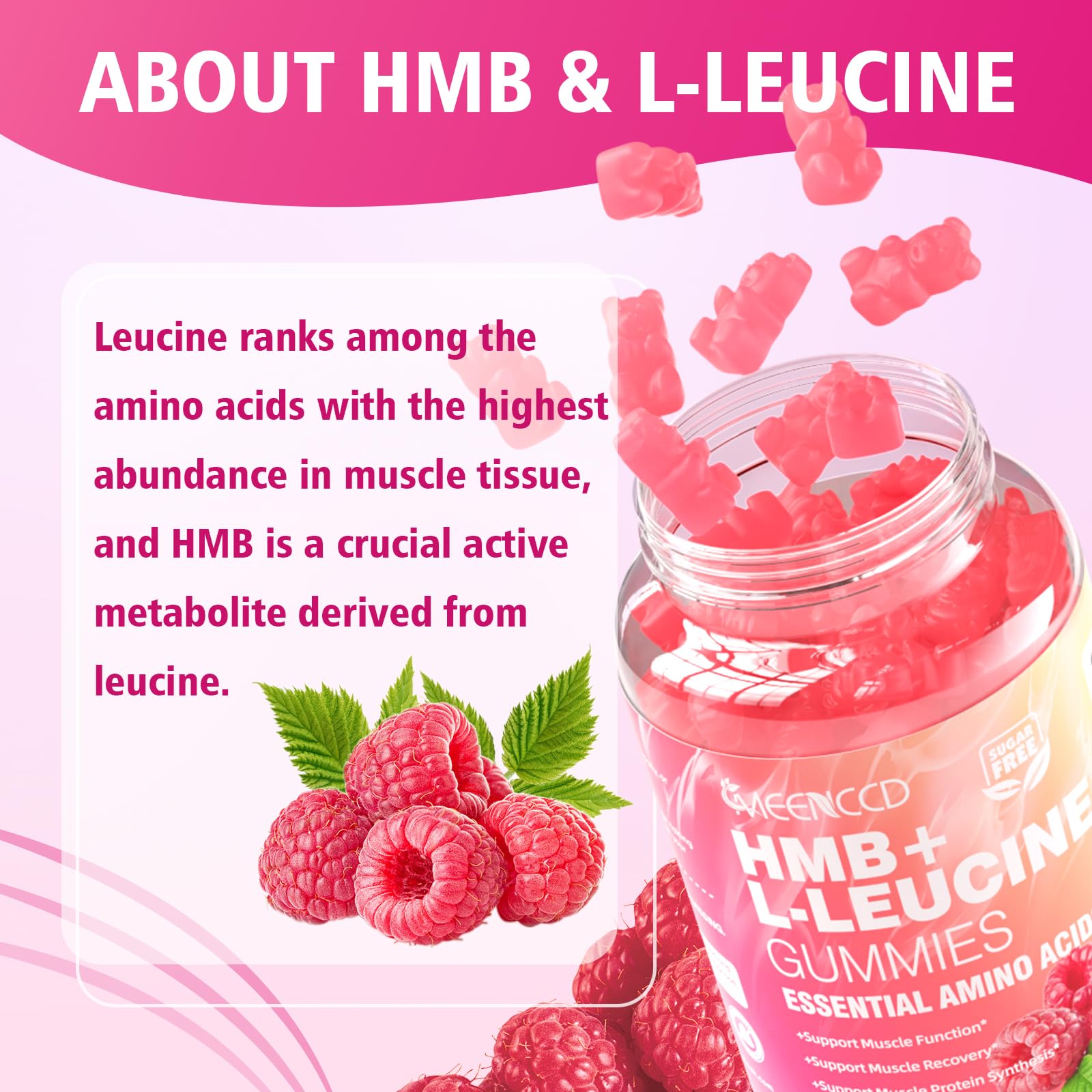 Delicious HMB gummies for daily nutrition
