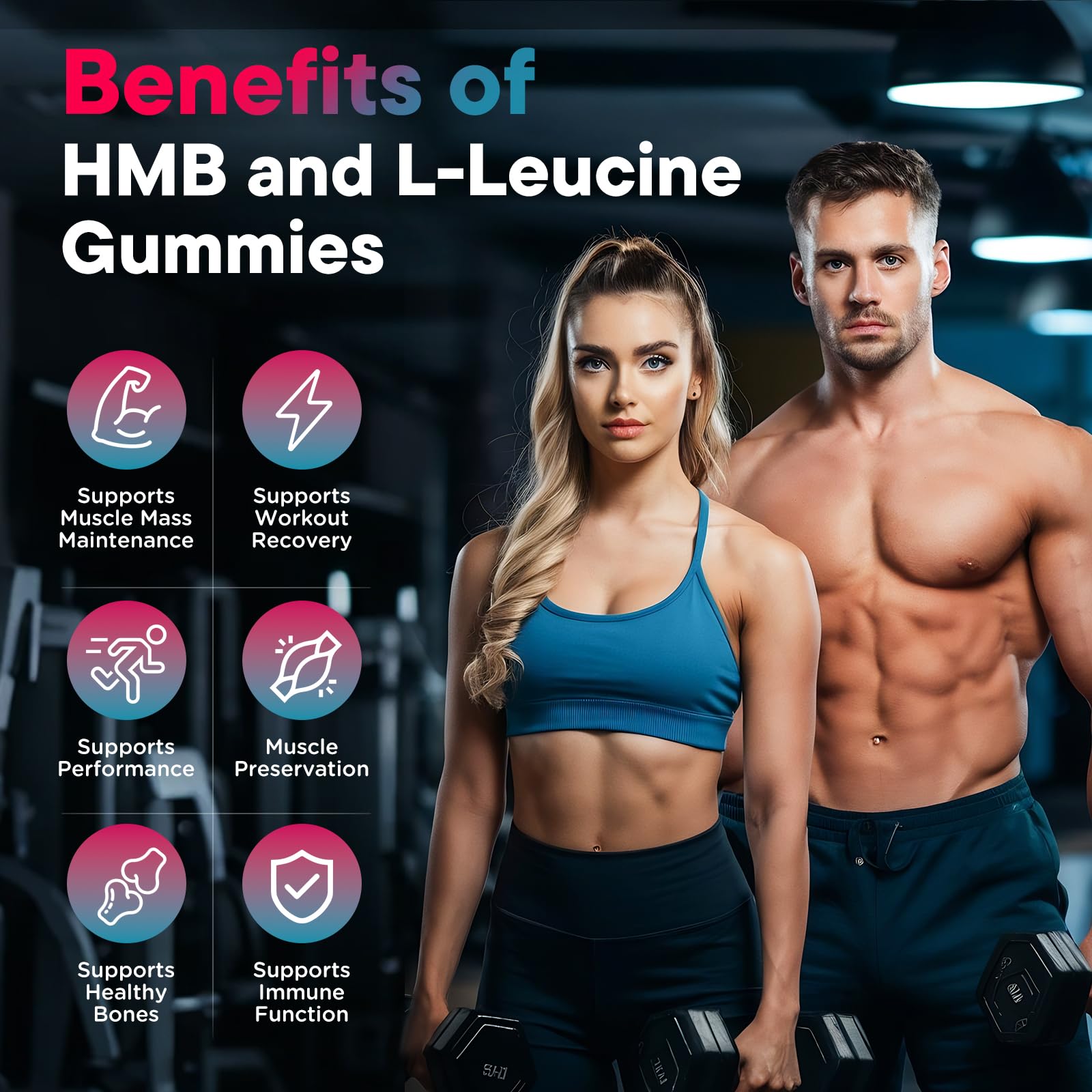 Delicious HMB gummies for fitness enthusiasts
