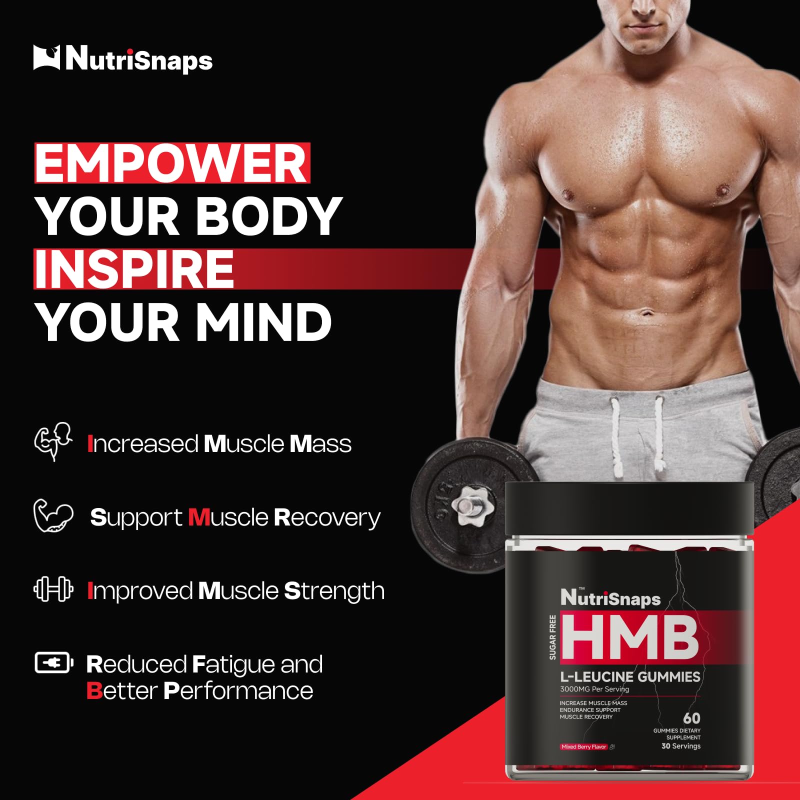 Delicious HMB gummies for muscle support
