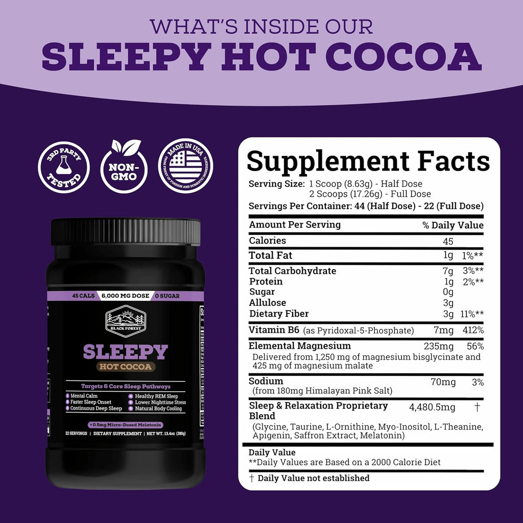 Delicious hot cocoa sleep aid