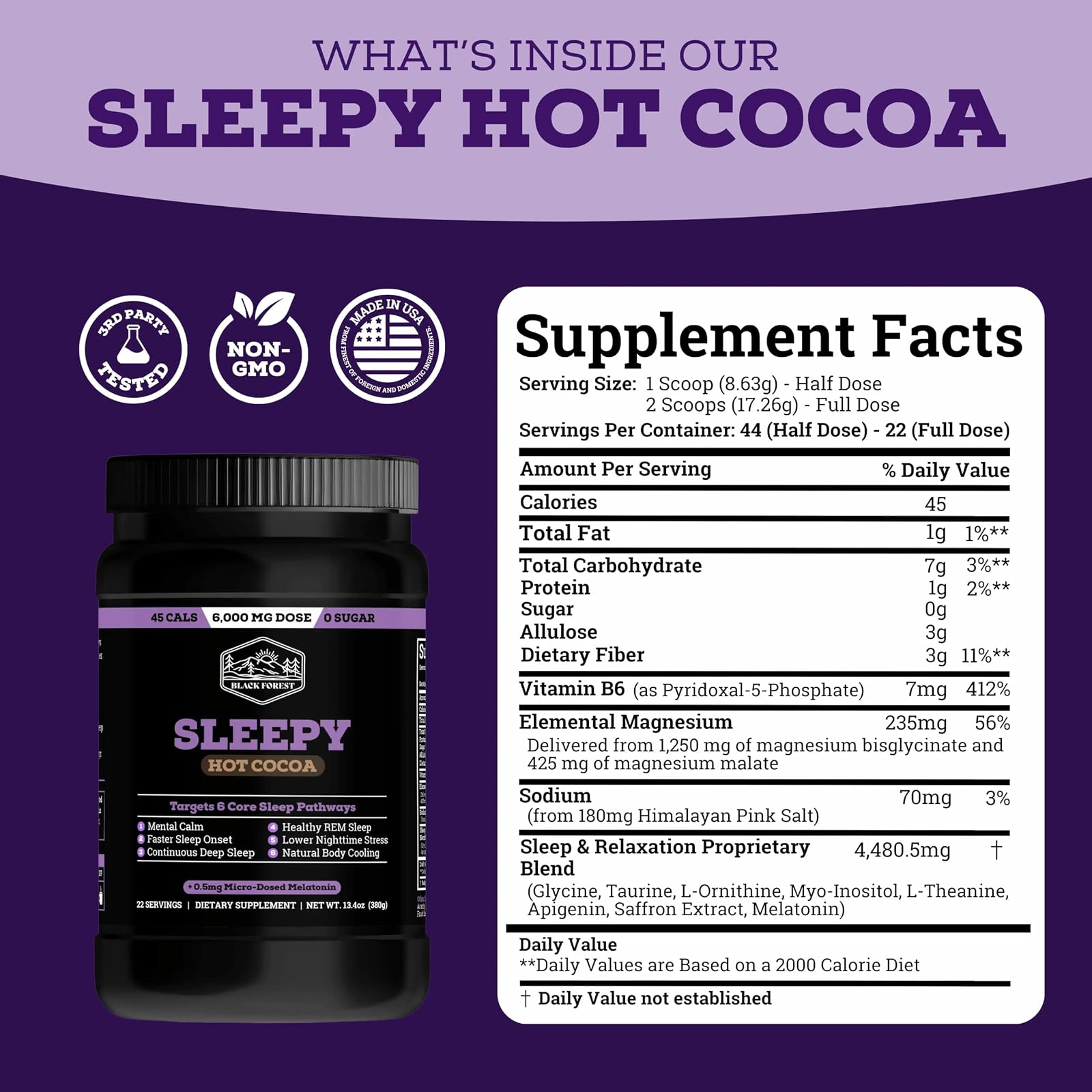 Delicious hot cocoa sleep aid
