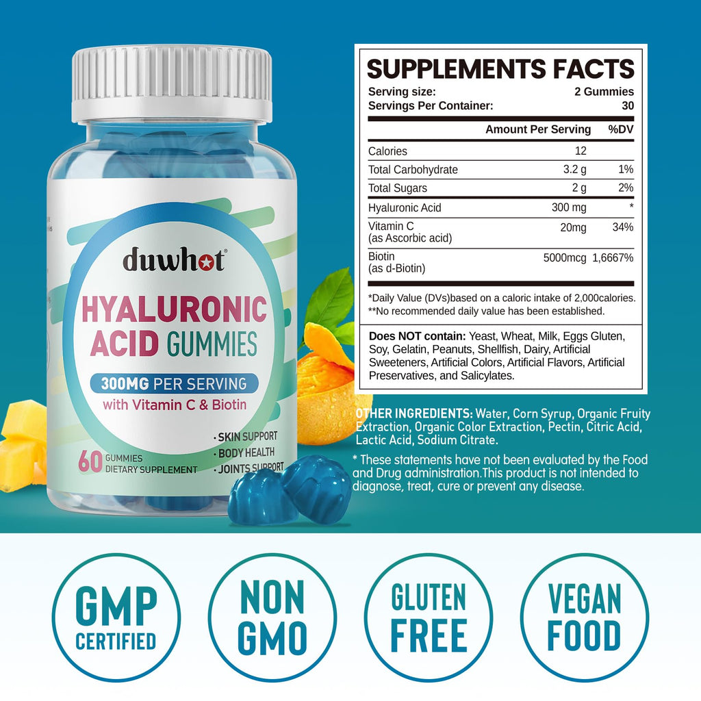 delicious hyaluronic acid supplement gummies