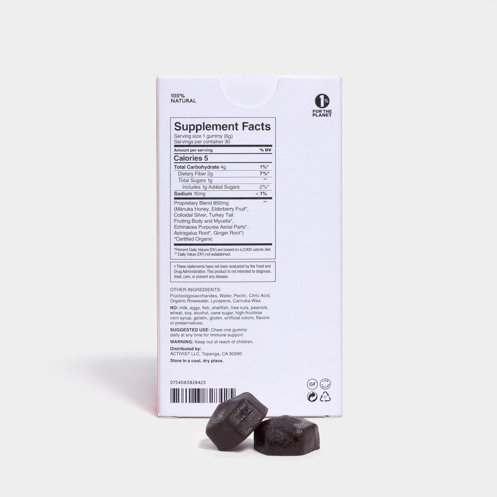 Delicious immune-boosting gummy supplement