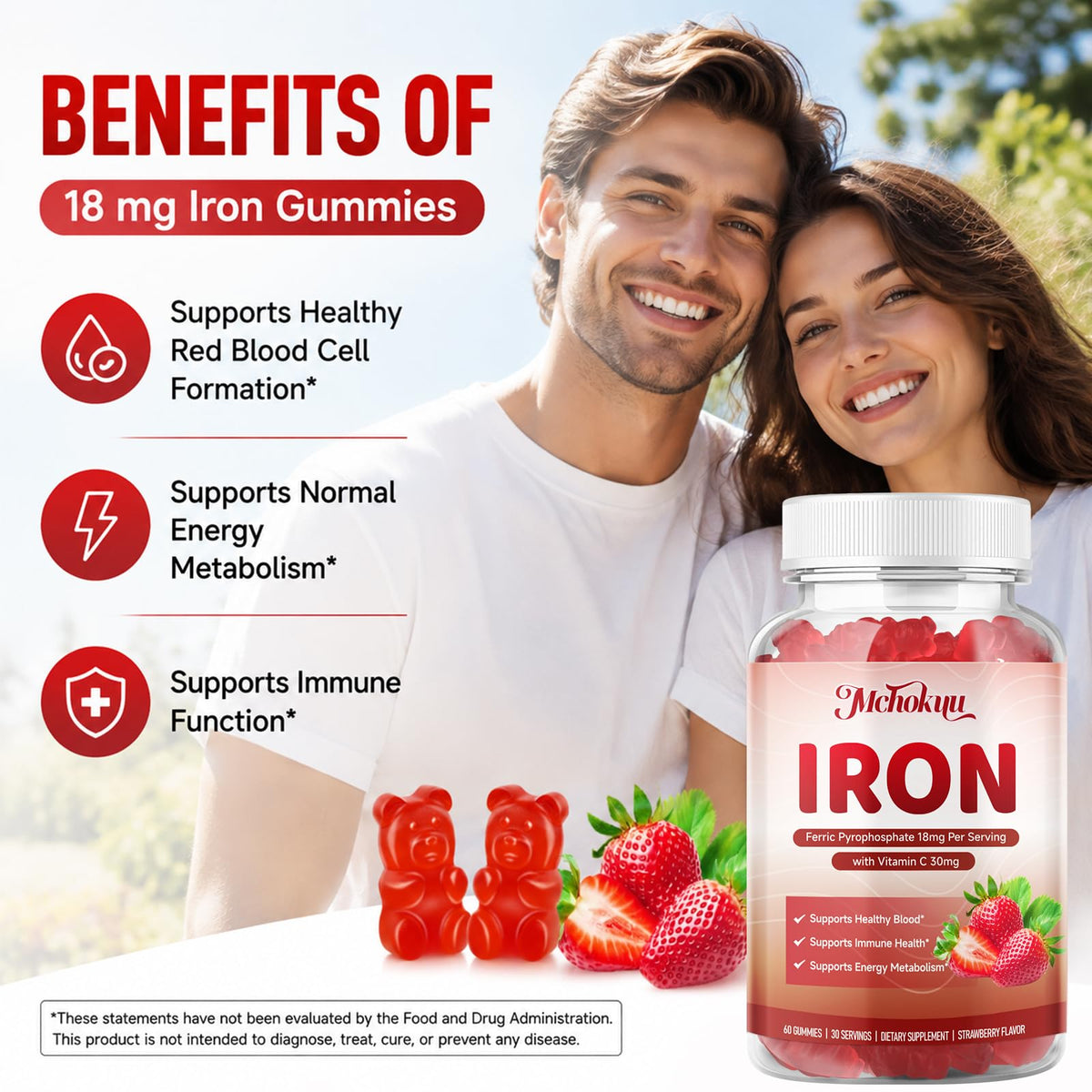 Delicious iron gummies for better health