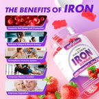 Delicious iron gummies for daily nutrition