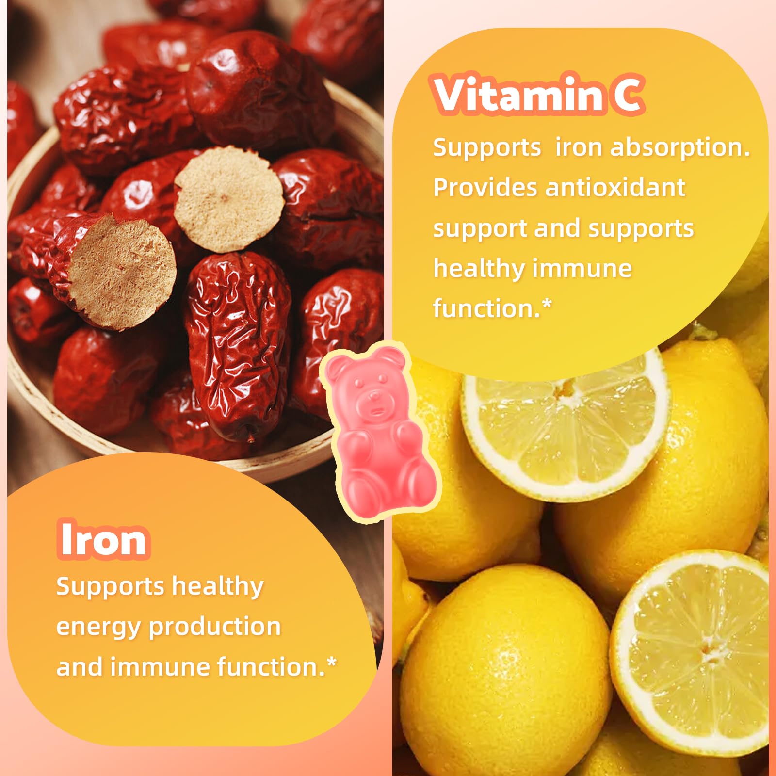 Delicious iron gummies for daily use