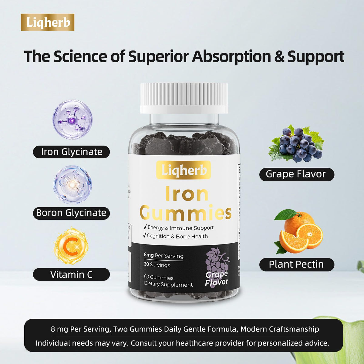 Delicious Iron Gummies for daily use