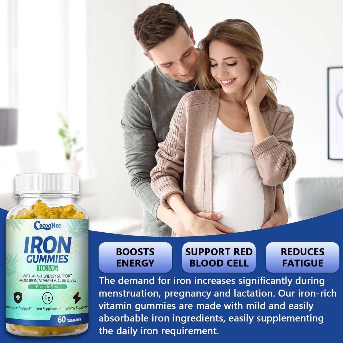 delicious iron gummies for daily use