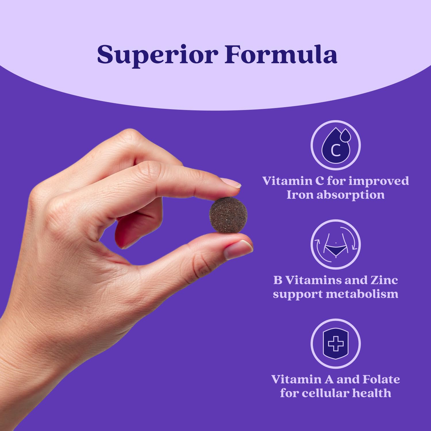 Delicious iron gummies for easy intake