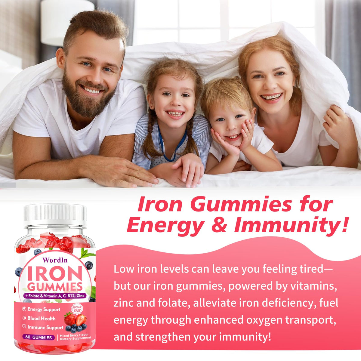 Delicious iron gummies for health