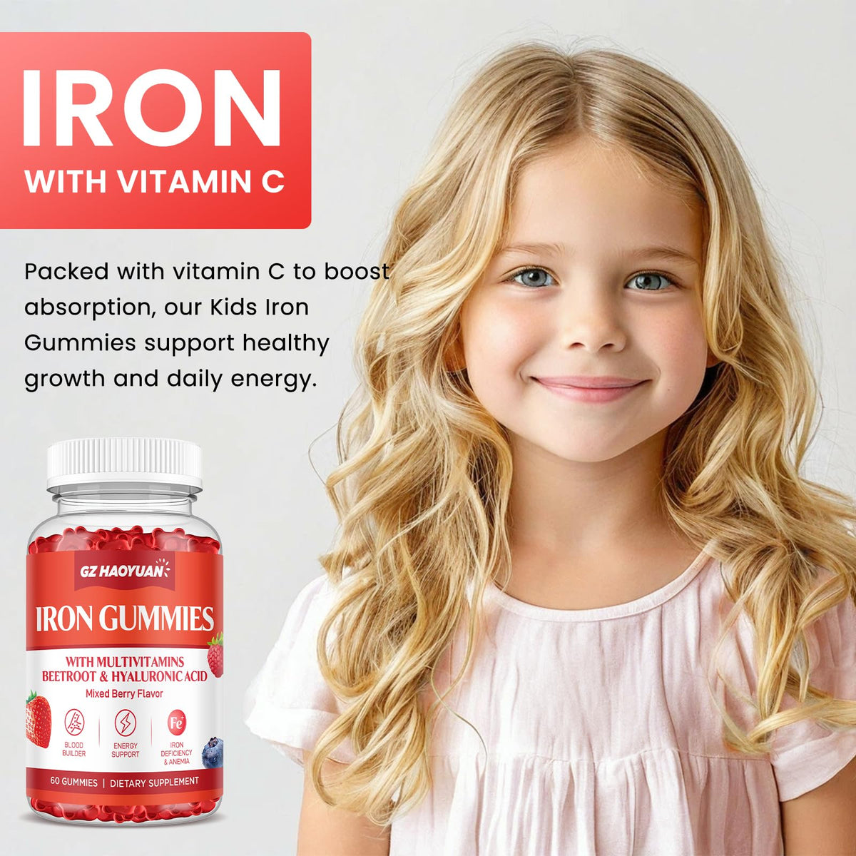 Delicious iron gummies for kids