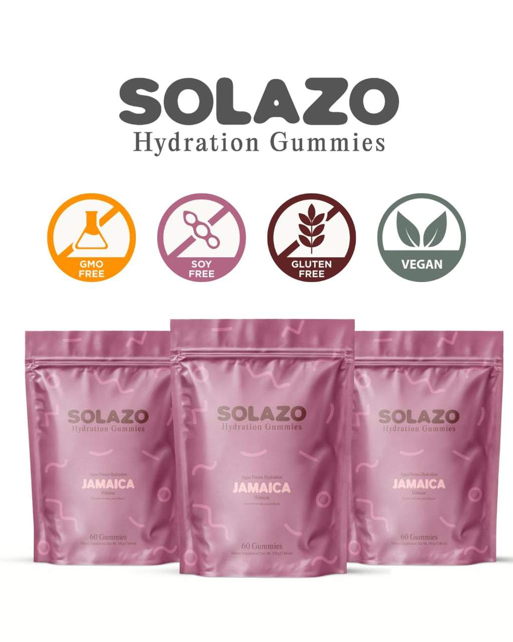 Delicious Jamaica hibiscus hydration gummies