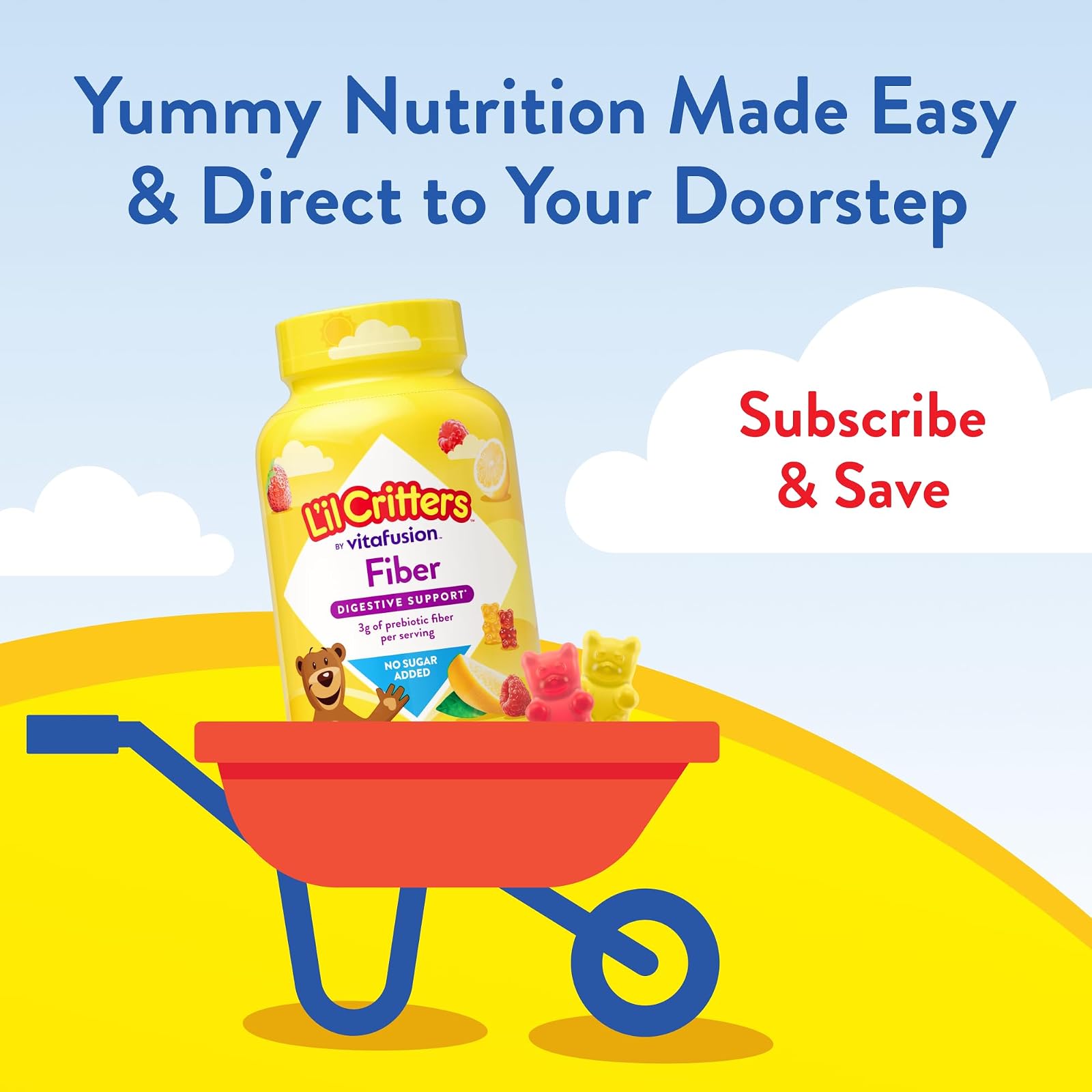 delicious kids gummies with added fiber