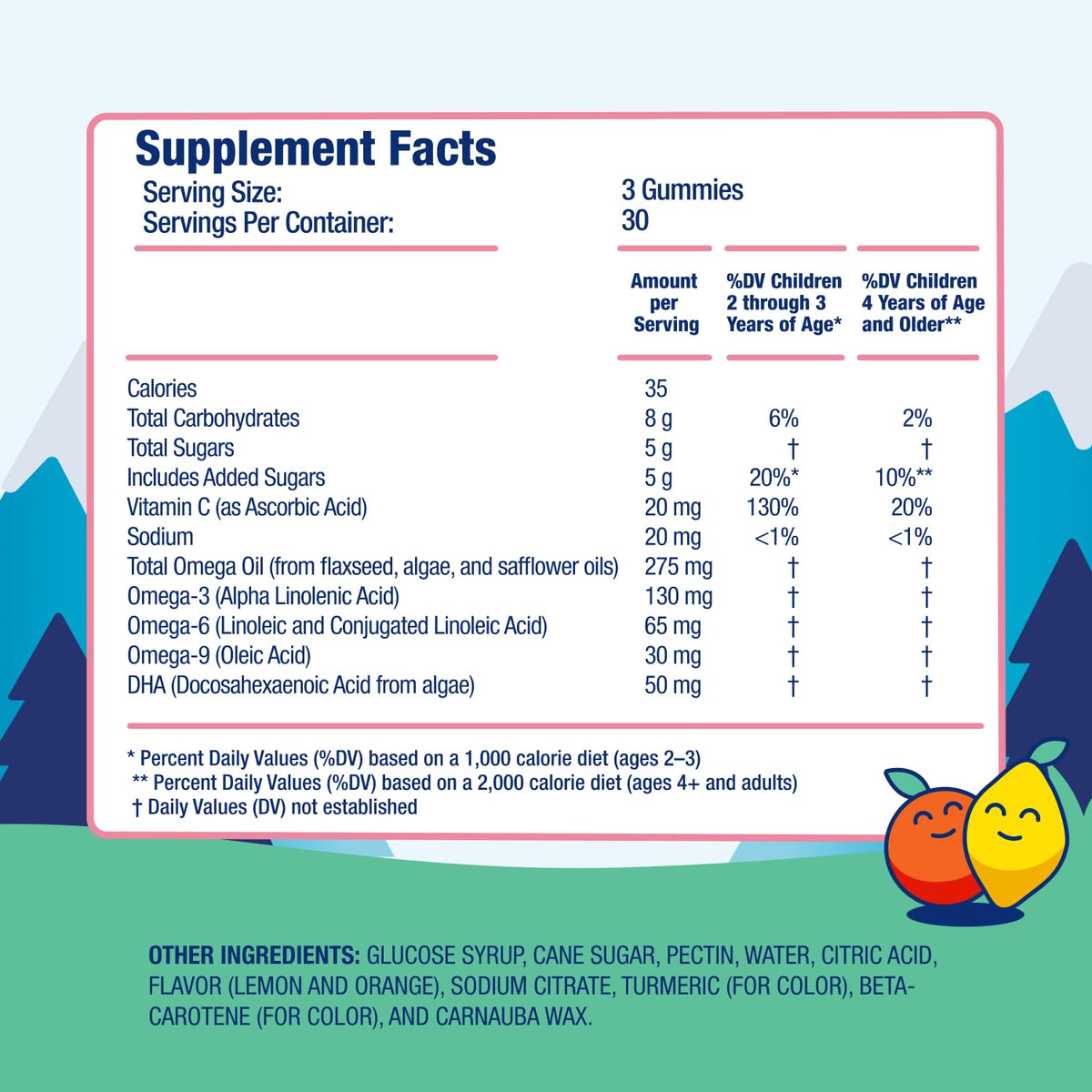 Delicious kids gummies with natural flavours