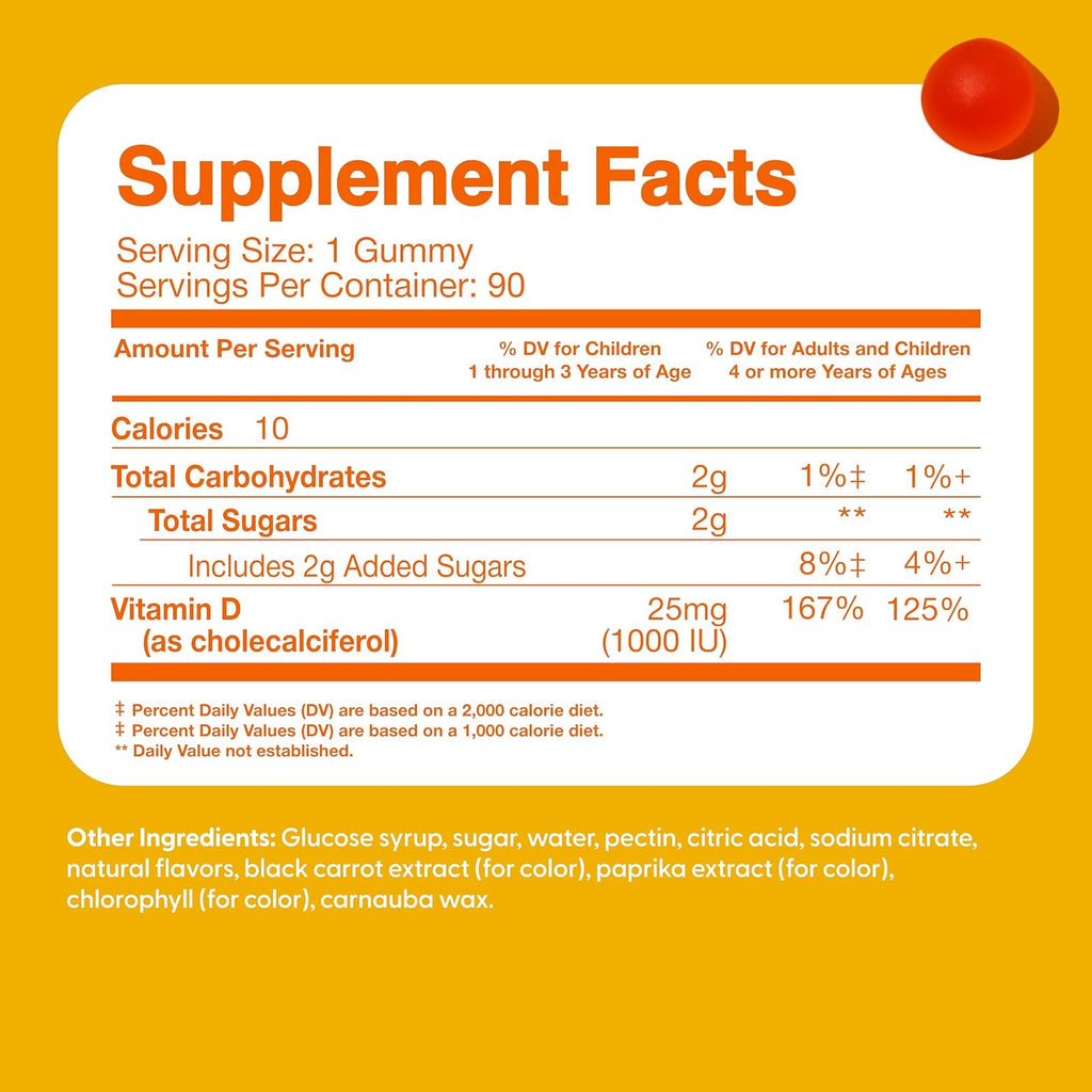 Delicious kids Vitamin D3 gummies