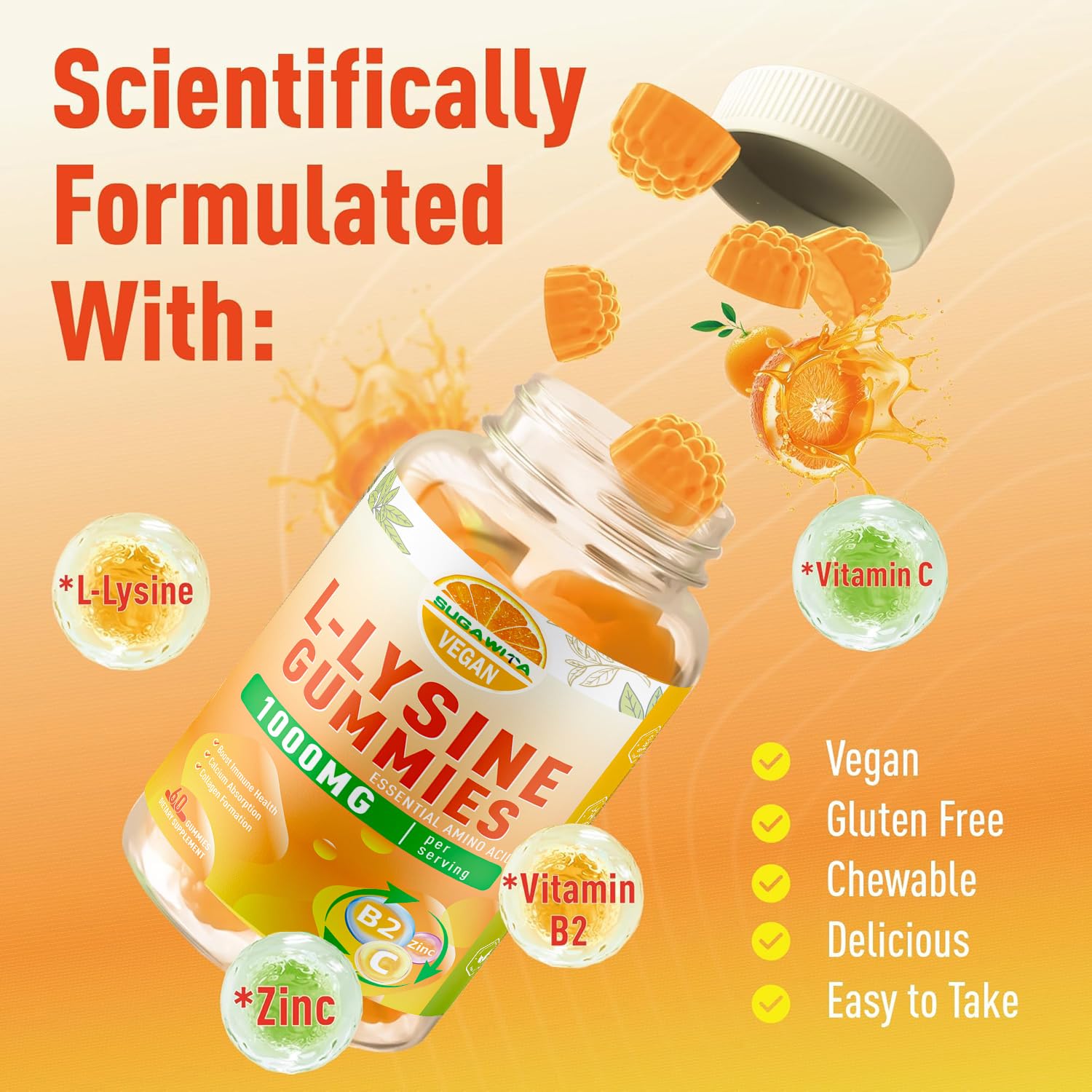 delicious l-lysine gummies for adults