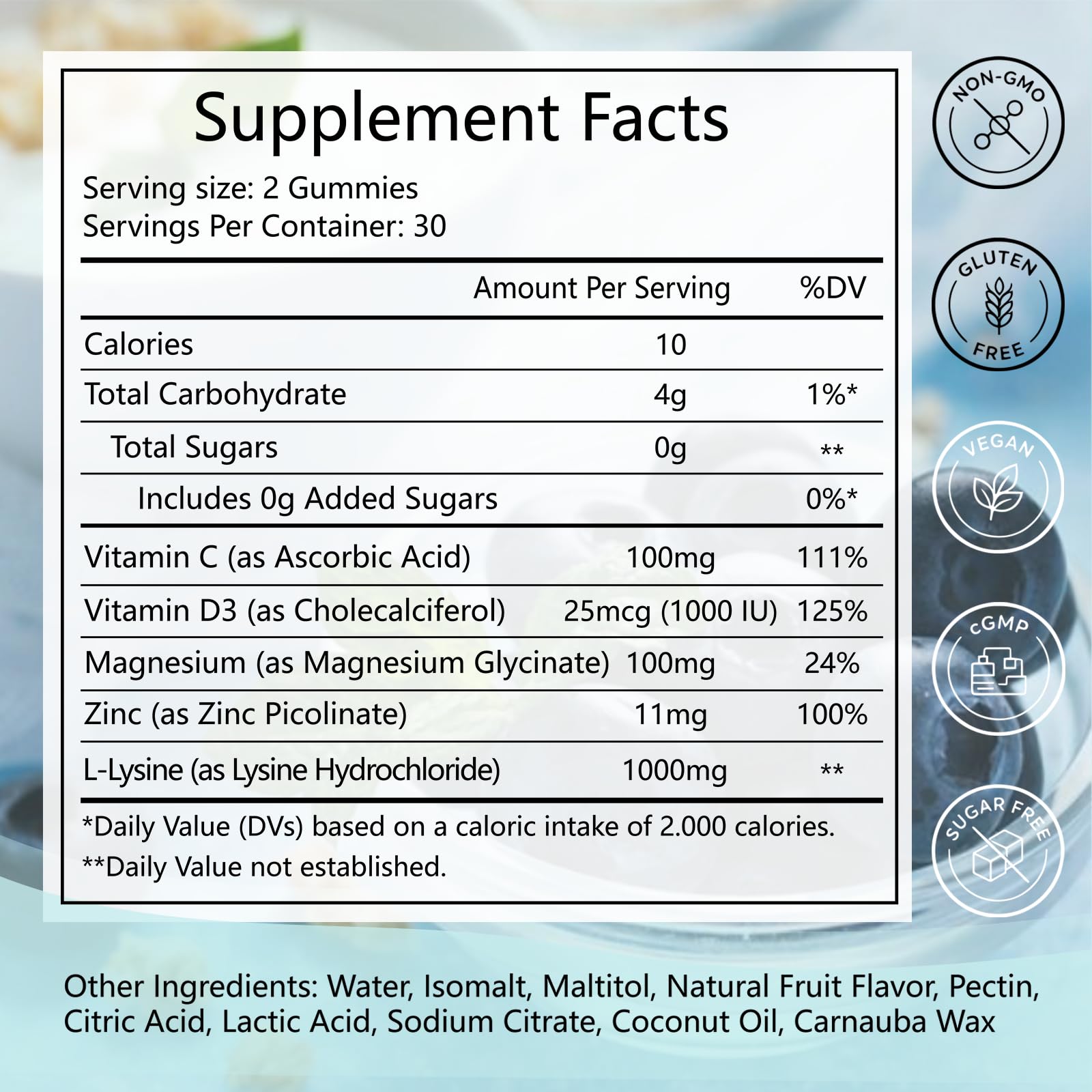 delicious l-lysine gummies for daily use