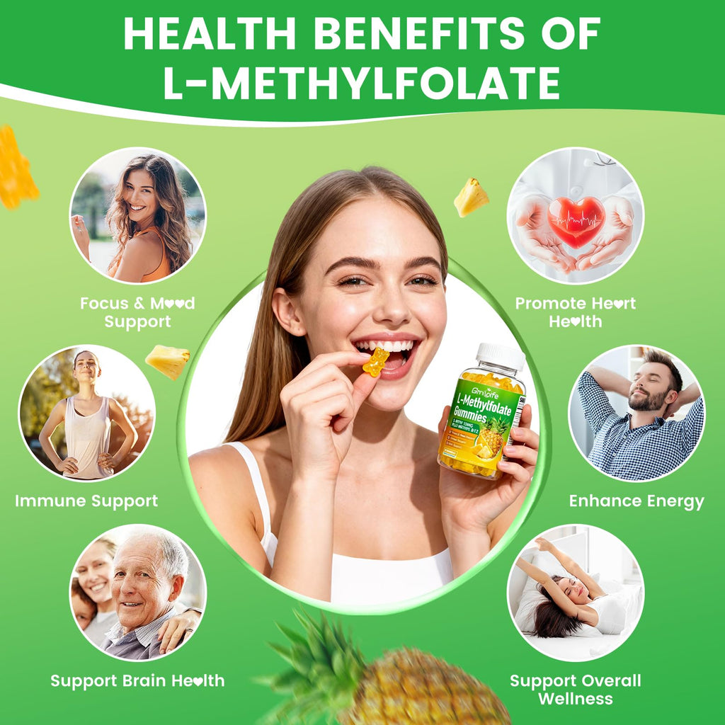 Delicious L-Methylfolate gummies for easy intake