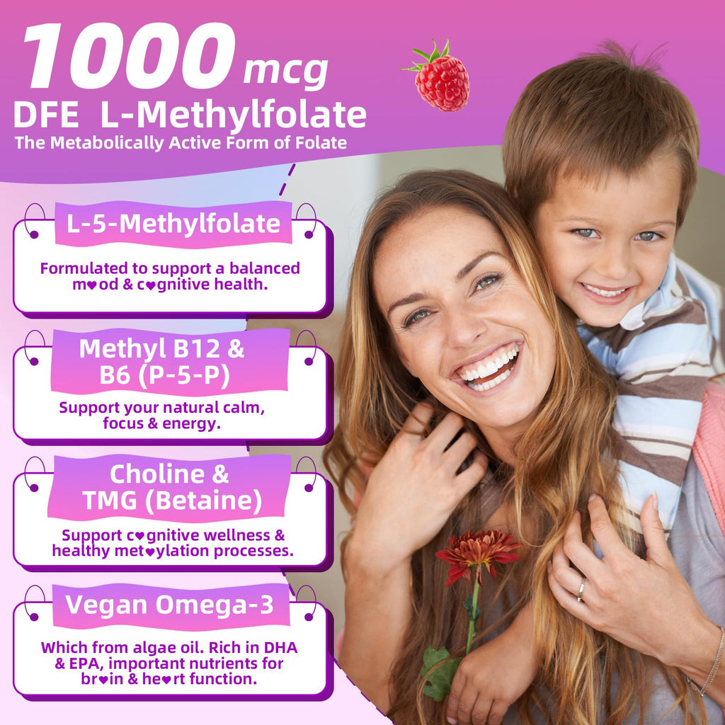 Delicious L-Methylfolate vitamin gummies