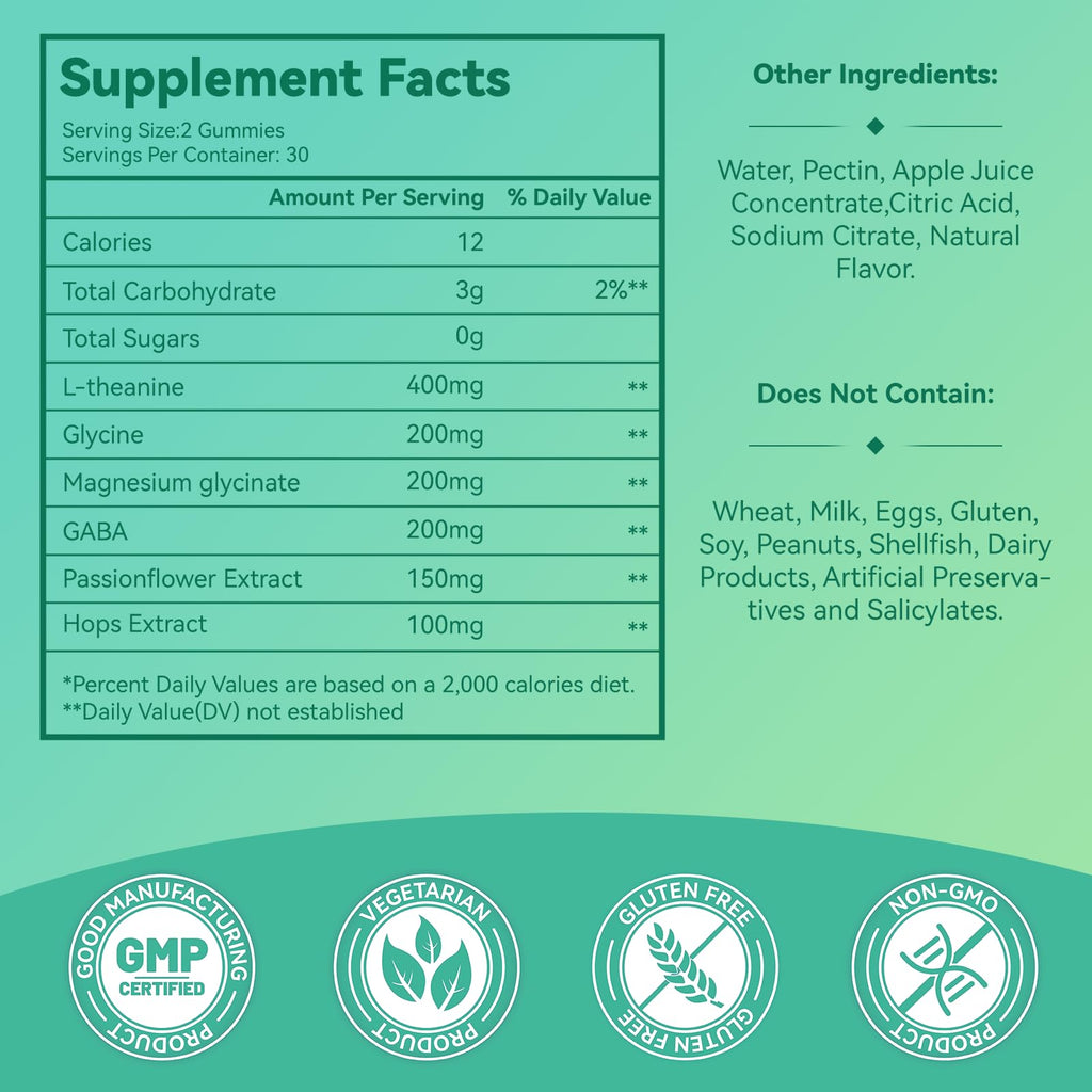Delicious L-Theanine gummy supplements