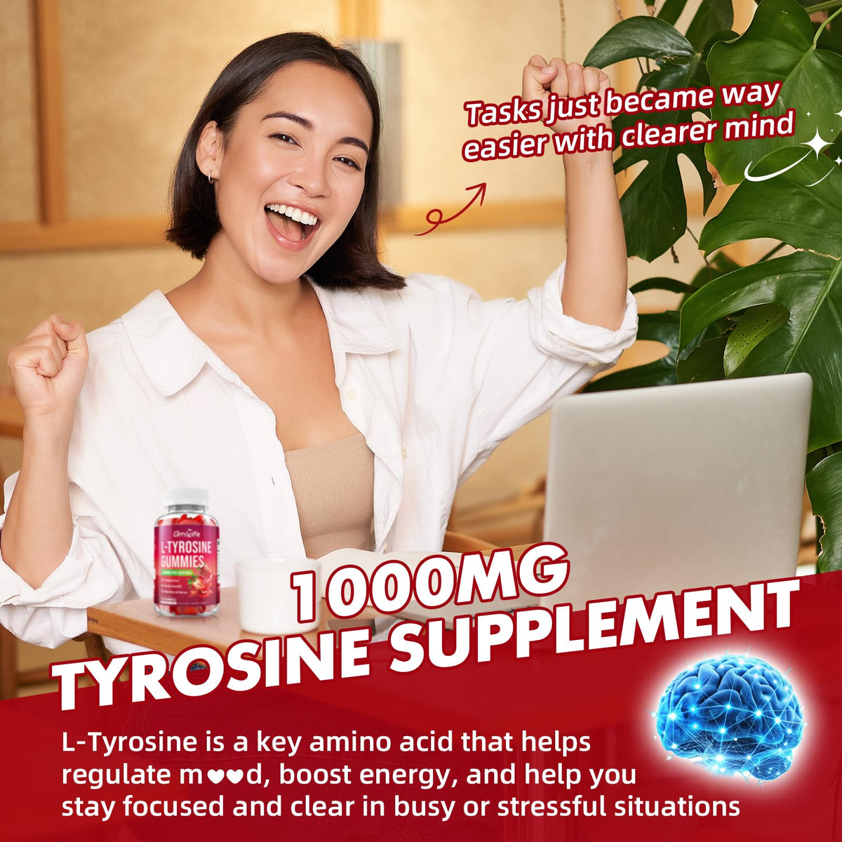 Delicious L-Tyrosine gummies for focus