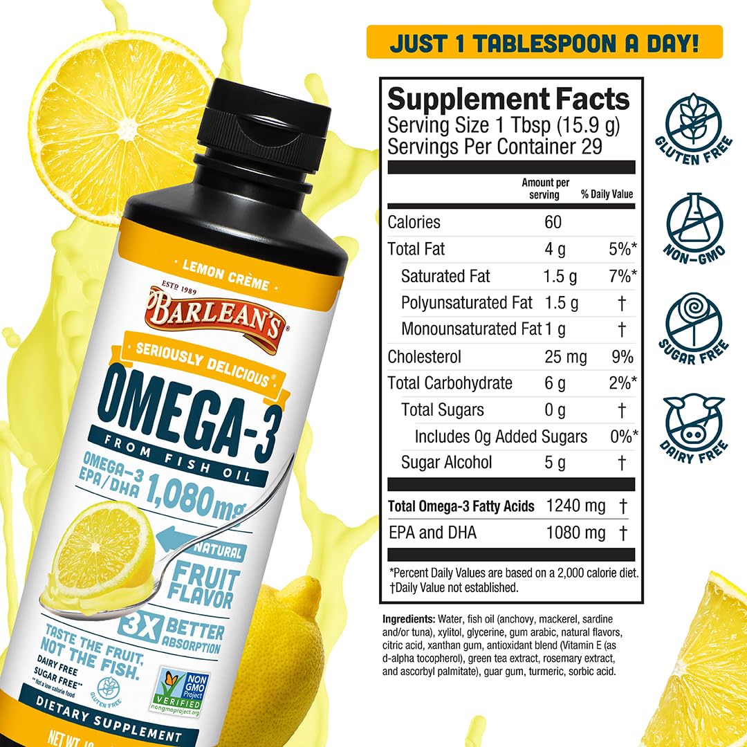 Delicious lemon flavour fish oil