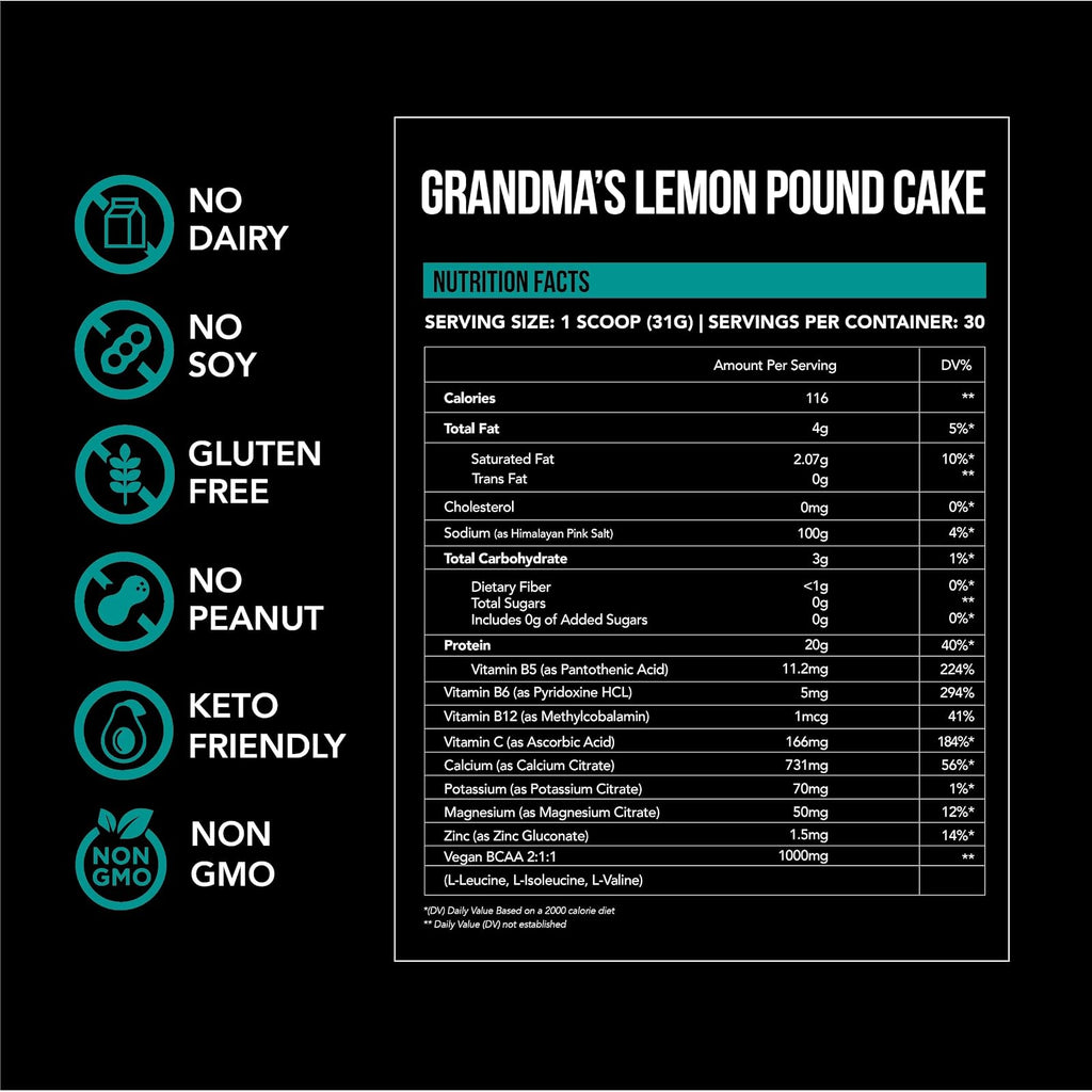 delicious lemon flavour protein blend