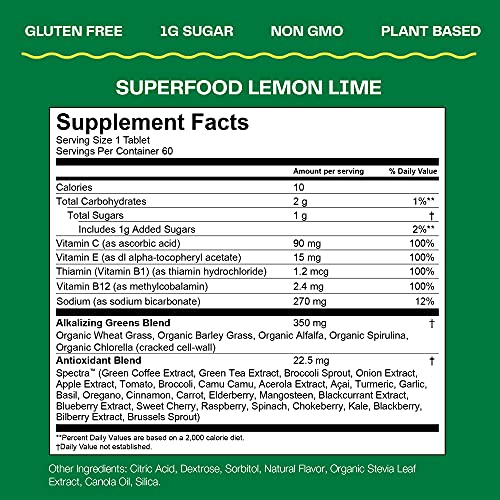 delicious lemon lime flavor tablets