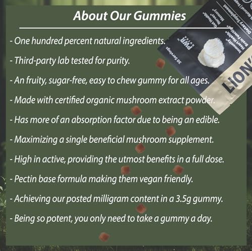 Delicious Lion's Mane gummies for stress relief