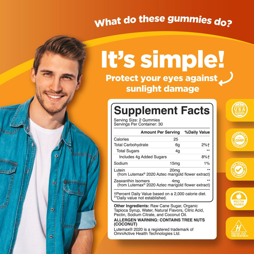 Delicious lutein gummies for daily wellness