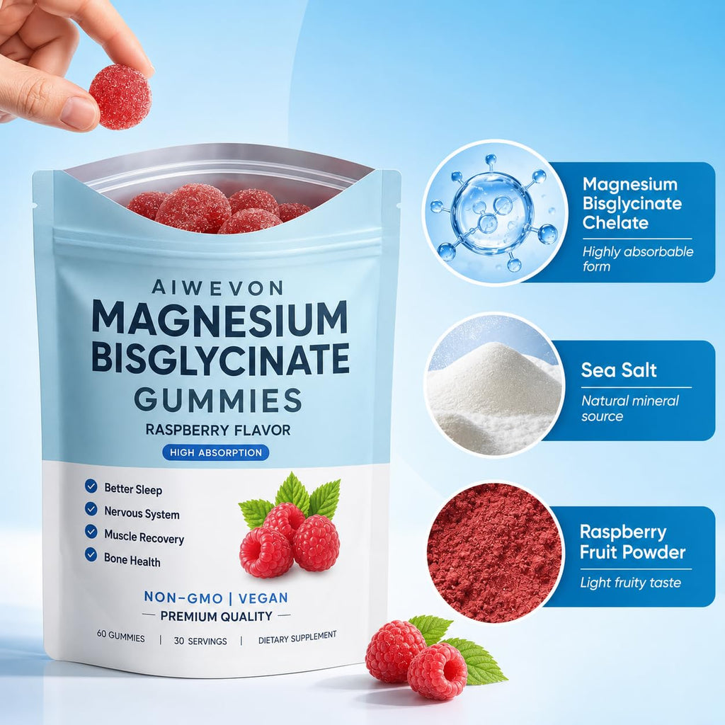 Delicious magnesium bisglycinate gummies for stress relief