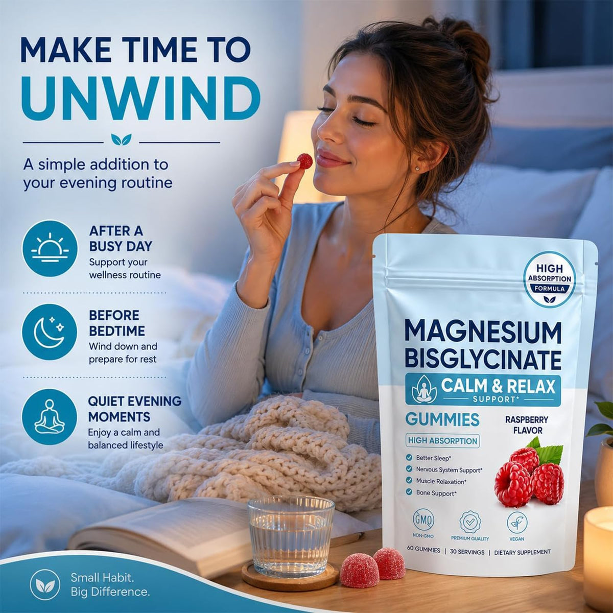 Delicious magnesium bisglycinate gummies